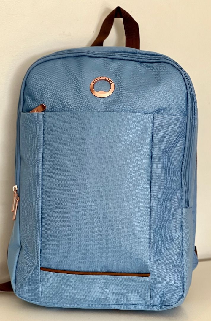 DELSEY PARIS RAMEY SKY BLUE LUGGAGE TRAVEL WORK LAPTOP BACKPACK BAG ...