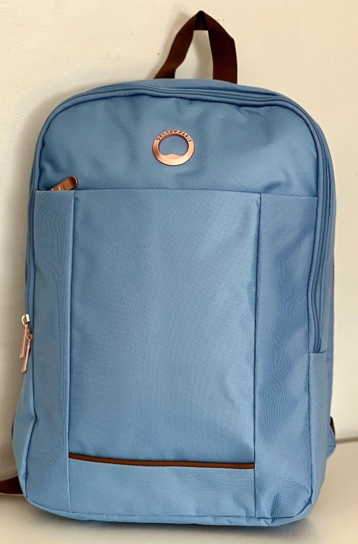 DELSEY PARIS RAMEY SKY BLUE LUGGAGE TRAVEL WORK LAPTOP BACKPACK BAG ...