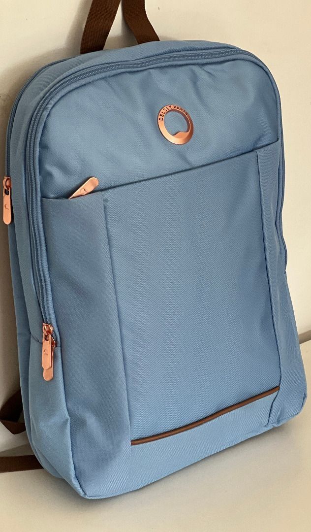 DELSEY PARIS RAMEY SKY BLUE LUGGAGE TRAVEL WORK LAPTOP BACKPACK BAG ...