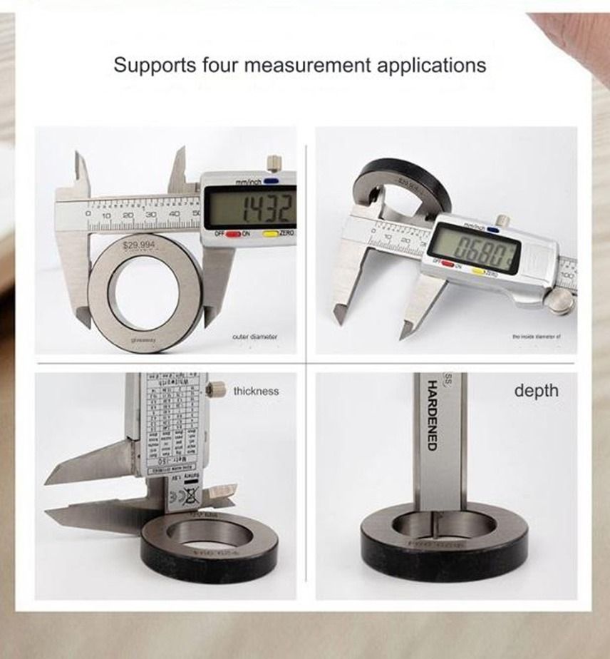 Digital Metal Caliper Stainless Steel Vernier Calipers Electronic ...