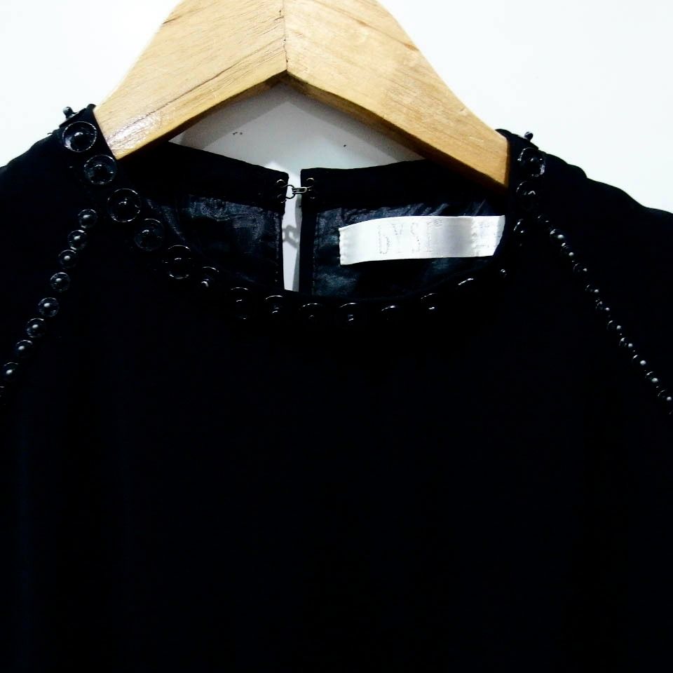 DX073 SIZE M BLACK BYSI MIX STUDDED MINIDRESS SECOND BRANDED REALPIC ...