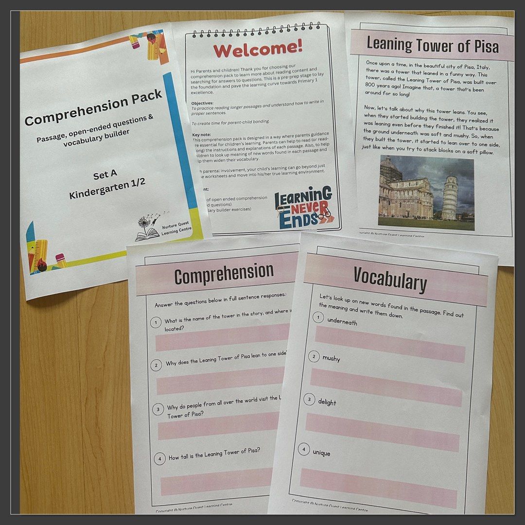 English Learning Packs for Preschool & Primary Level, Learning ...