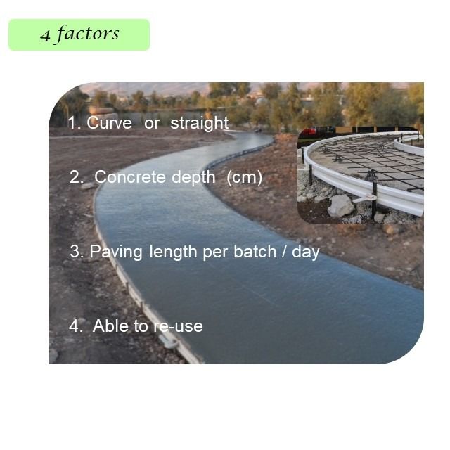 flex plastic formwork curve concrete work sidewalk footpath garden ...