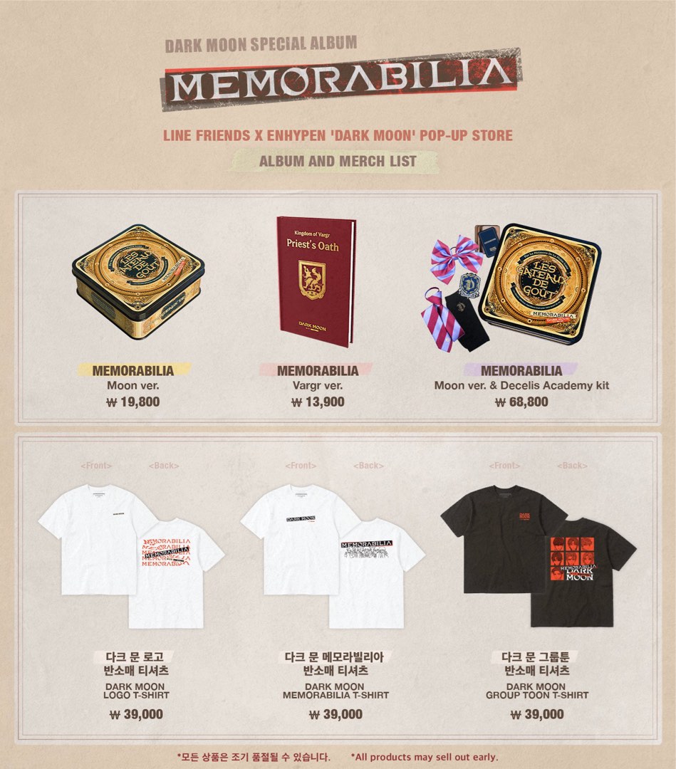 GO WEVERSE SHOP X ENHYPEN 'DARK MOON' POP-UP STORE and LINE FRIENDS X ...