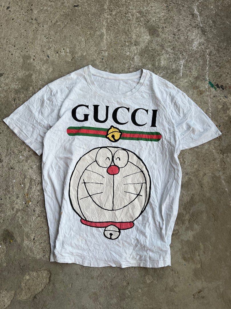 gucci x doraemon, Men's Fashion, Tops & Sets, Tshirts & Polo Shirts on ...