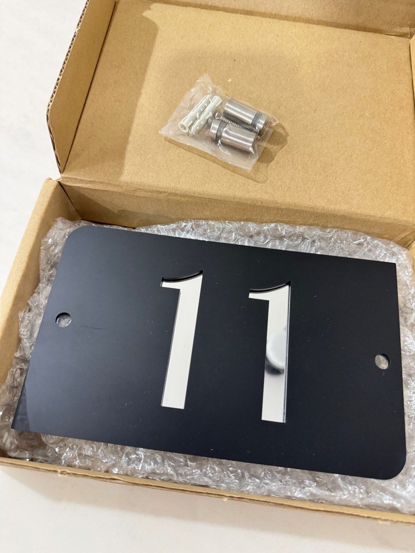 House number plate, Furniture & Home Living, Outdoor Furniture on Carousell