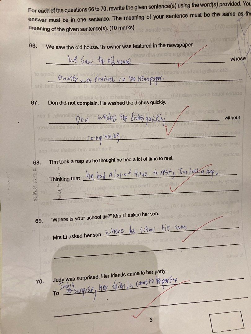 Score full marks in PSLE Eng Synthesis. Past papers practice , Hobbies ...