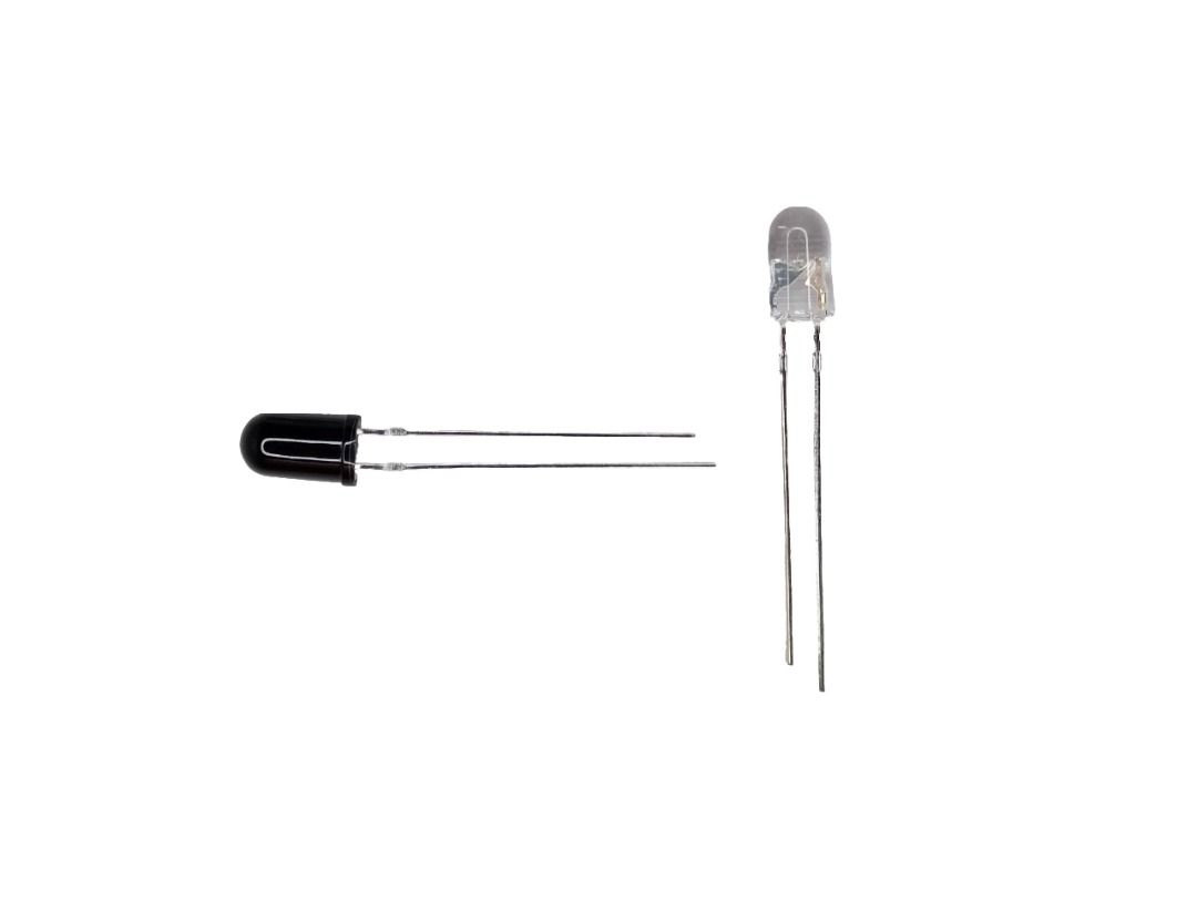 LED INFRARED EMITTER and IR RECEIVER DIODE 5MM 940nm 2-PIN (1-PC per ...