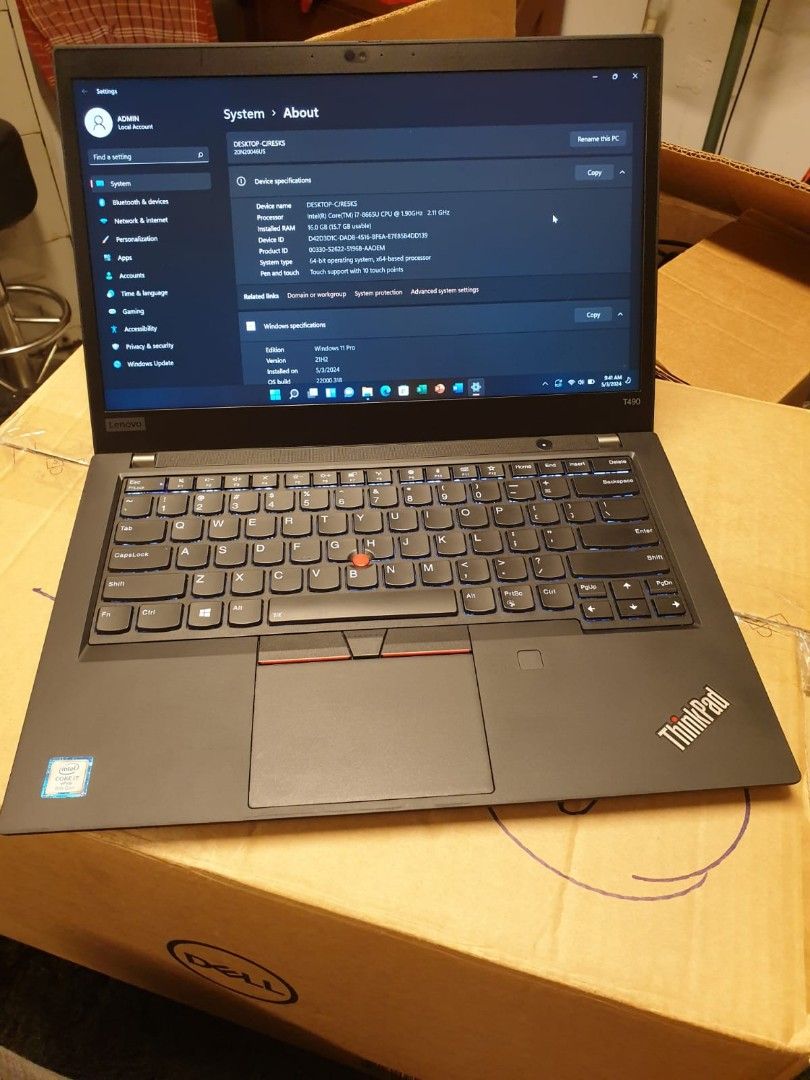 Lenovo T490 Core i7 8 th gen 16 gb ram 512 nvm ssd Touch screen Like 4k ...