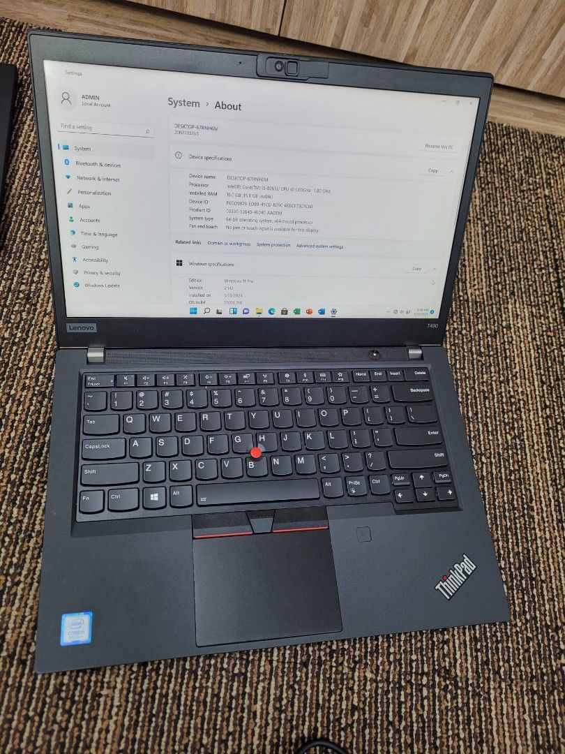 Lenovo Thinkpad T490 Full HD Like 4k screen Core i5 8 th gen 16 gb ram ...