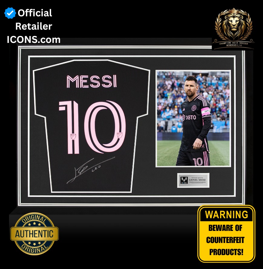 Lionel Messi Official Back Signed Inter Miami CF 2022-23 Away Shirt In ...