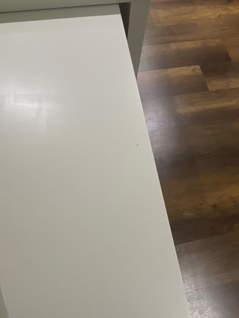 Malm desk with pull out panel, Furniture & Home Living, Furniture ...