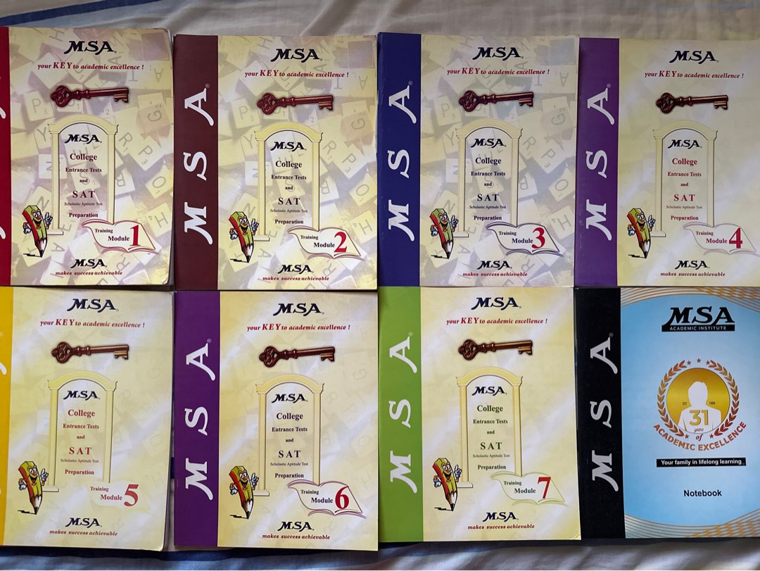MSA CET Reviewer and SAT Reviewer (Complete Set), Hobbies & Toys, Books ...