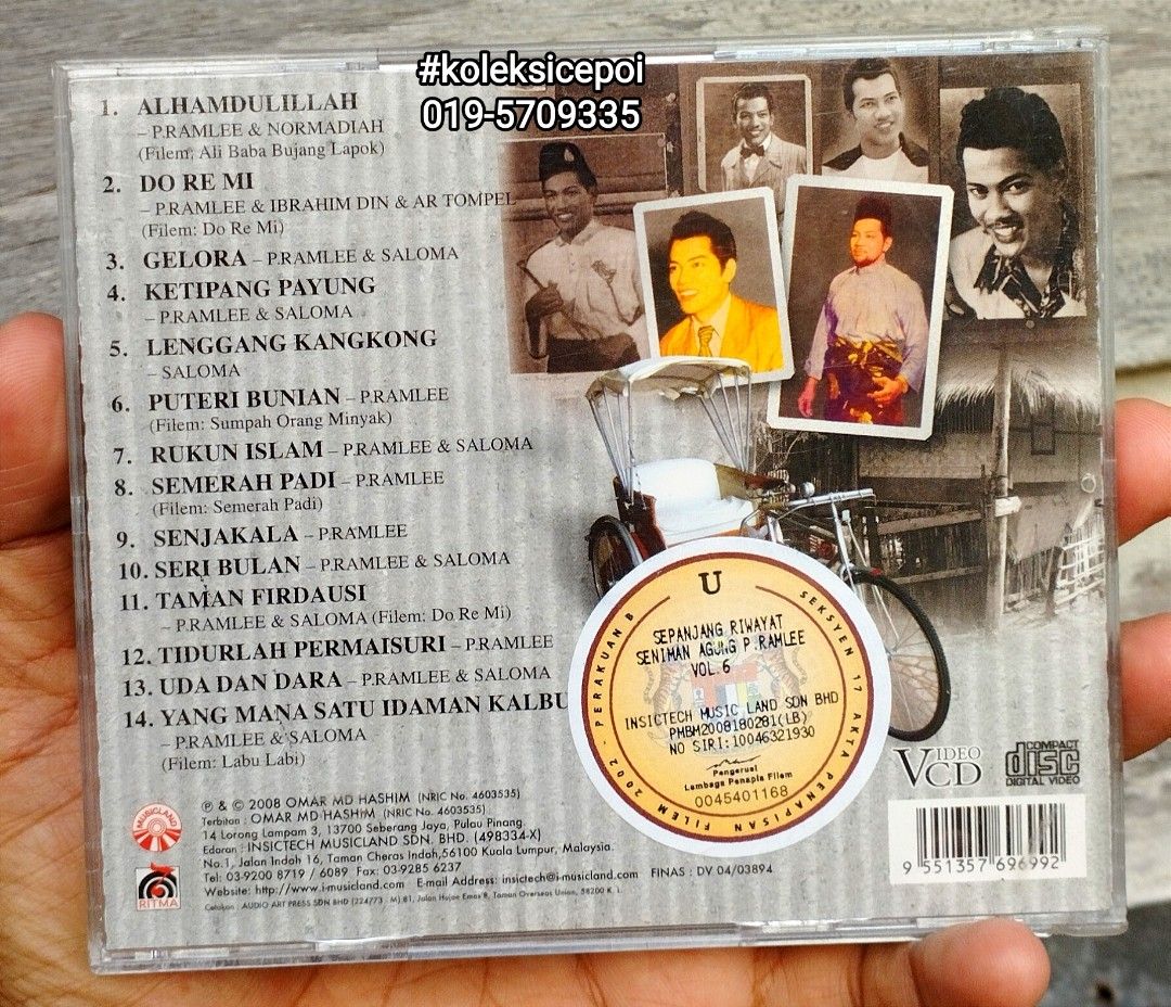 P. RAMLEE vcd karaoke 6, Hobbies & Toys, Music & Media, CDs & DVDs on ...