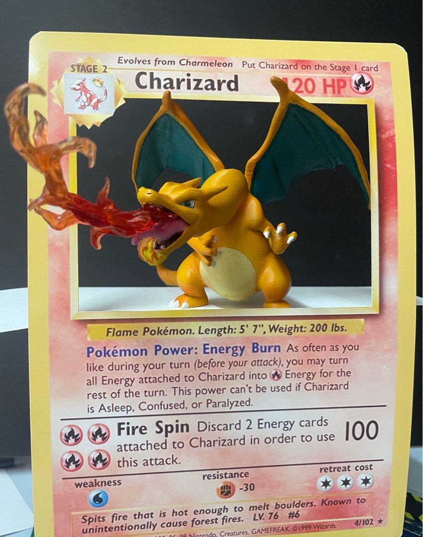 Pokemon Base Set Charizard, Hobbies & Toys, Toys & Games on Carousell