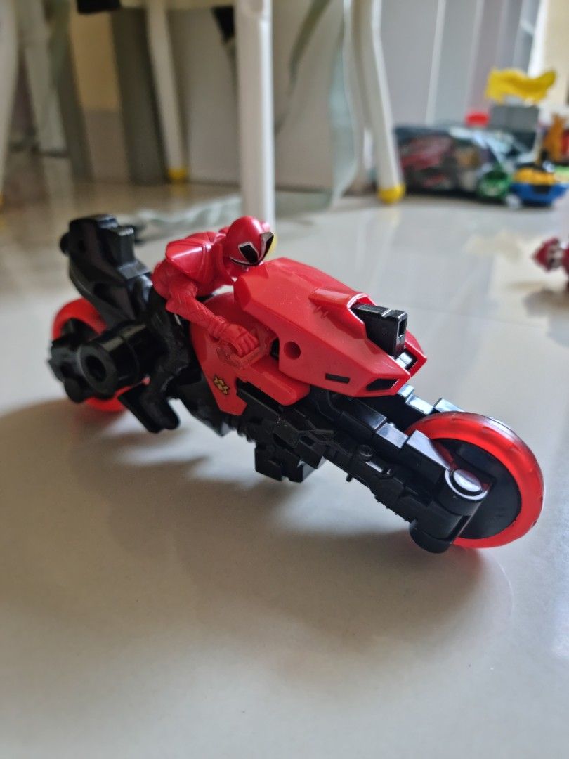Power Rangers Red Black Motorcycle with Figure, Toys & Collectibles ...