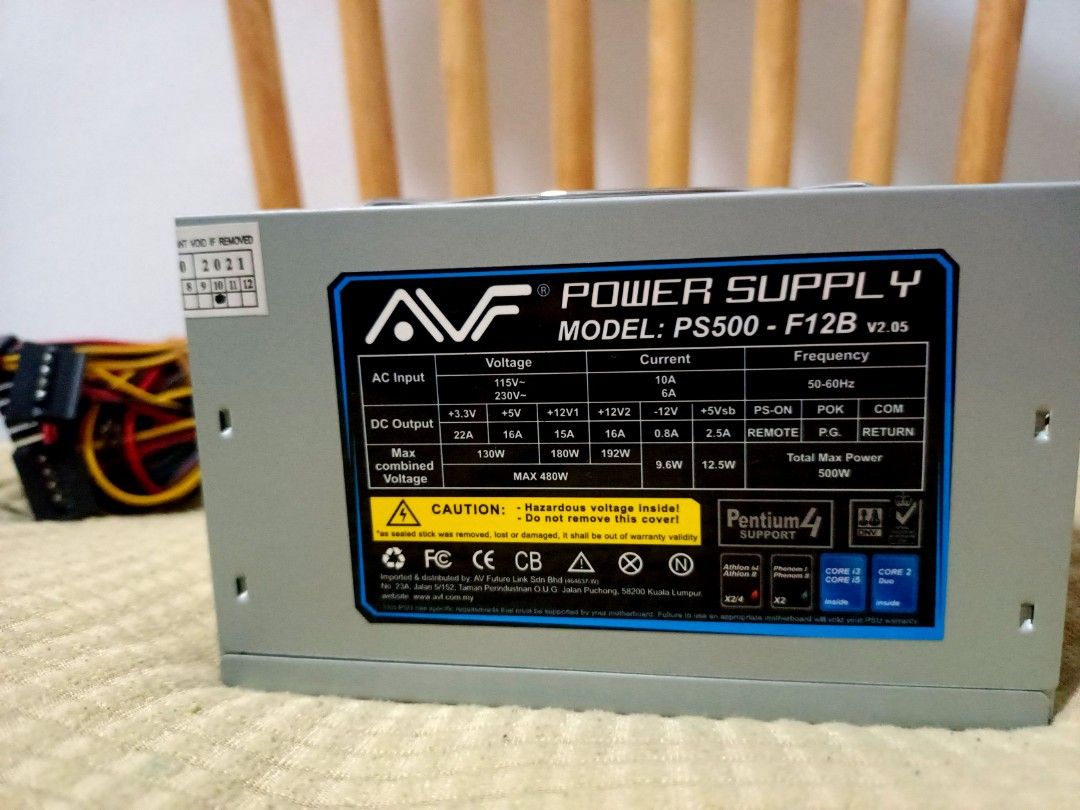 Power Supply PS500-F12B, Computers & Tech, Parts & Accessories ...