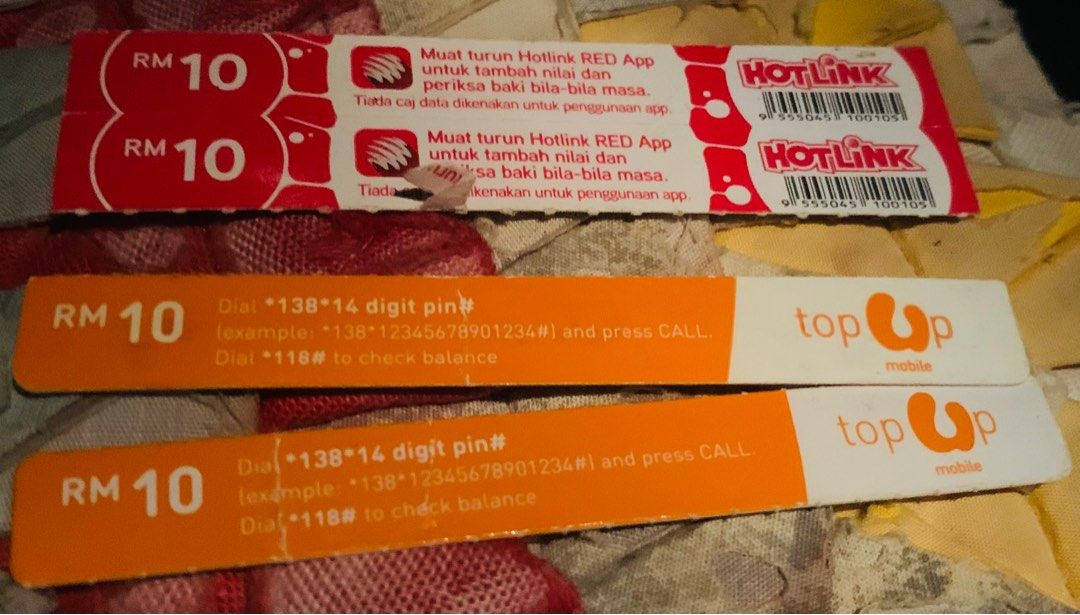 Prepaid reload card - Umobile & Hotlink, Tickets & Vouchers, Vouchers on Carousell