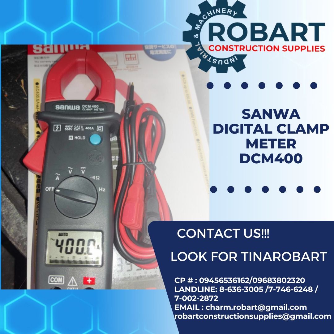 Sanwa Digital Clamp Meter DCM400, Commercial & Industrial, Construction & Building Materials on ...