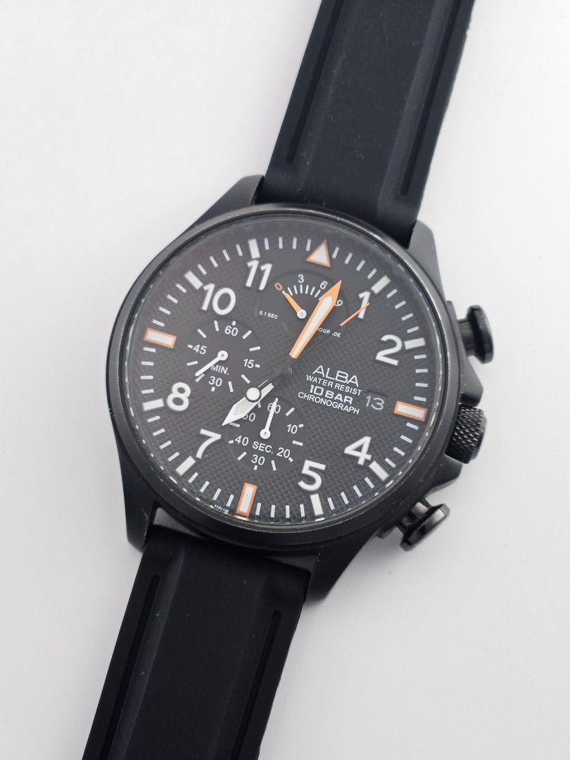 Seiko Alba Fleiger Retrograde Chronograph Quartz Watch, Men's Fashion ...