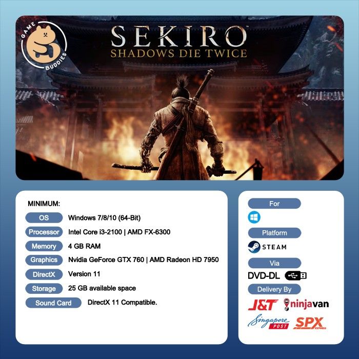 Sekiro: Shadows Die Twice GOTY Edition (All DLC Included) - Steam Version, Video Gaming, Video ...