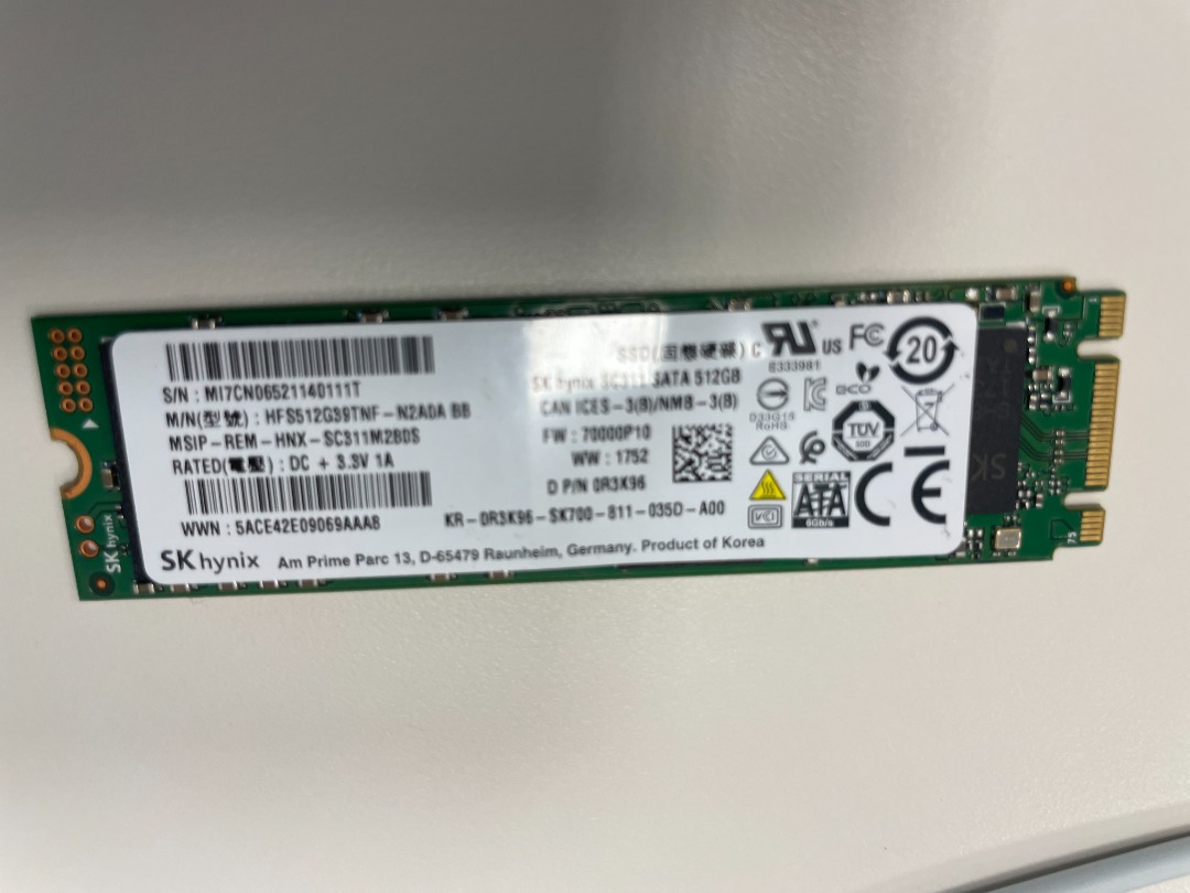 SK Hynix SC311 512GB SATA SSD, Computers & Tech, Parts & Accessories ...