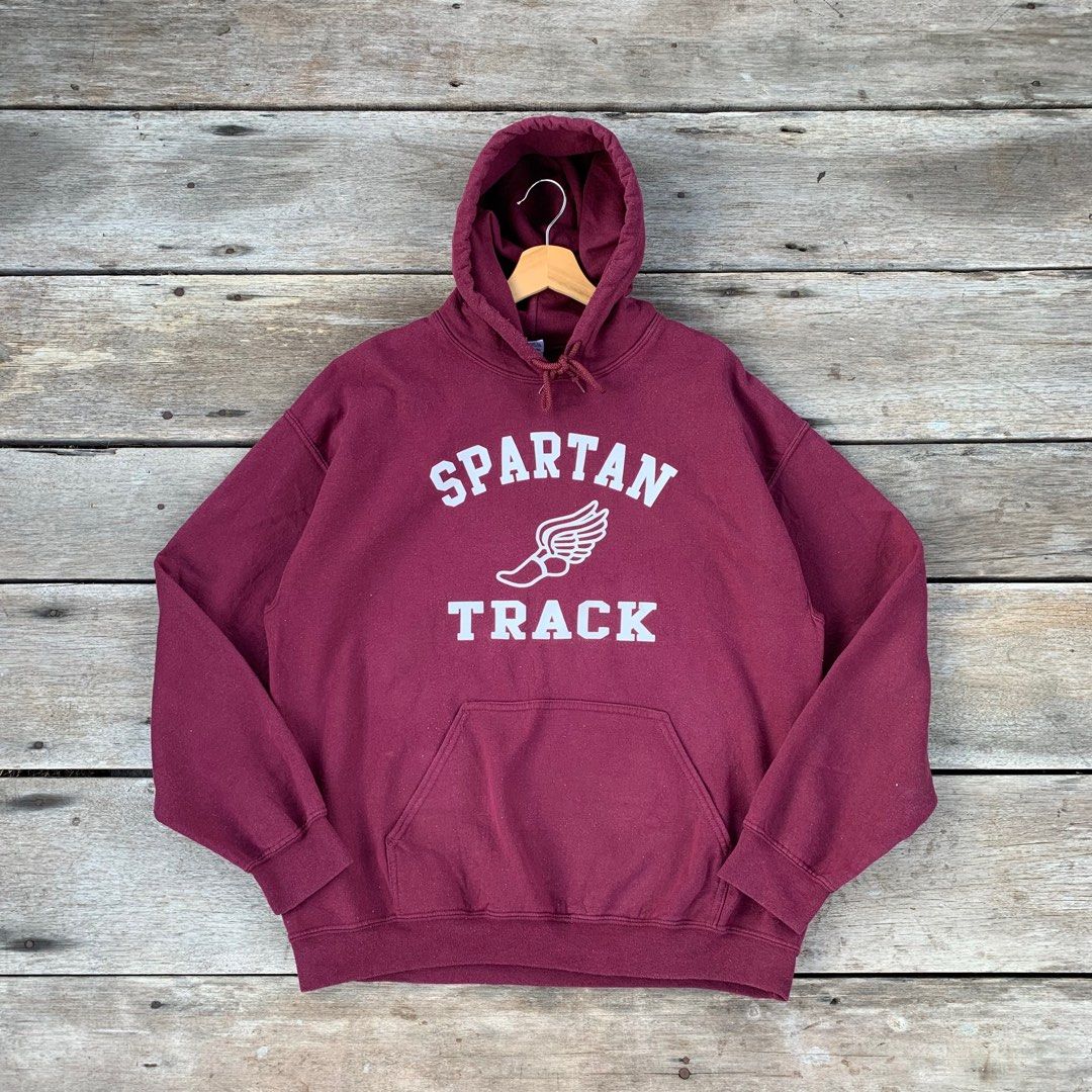 Spartan Track Hoodie, Men's Fashion, Tops & Sets, Hoodies on Carousell