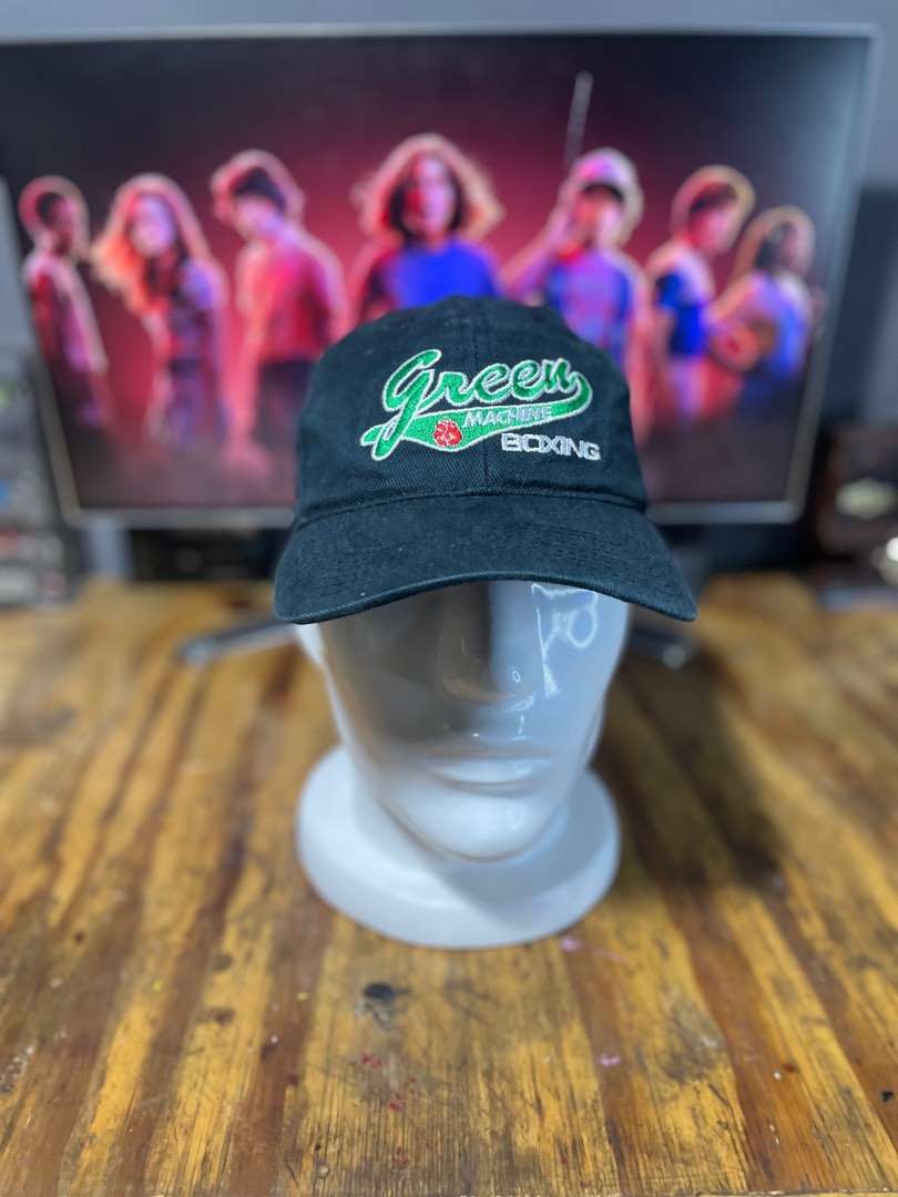 Topi green machine boxing, Fesyen Pria, Aksesoris, Topi di Carousell