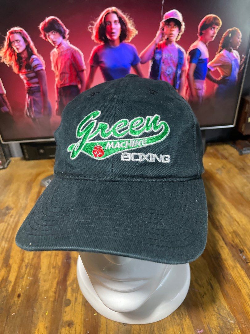 Topi green machine boxing, Fesyen Pria, Aksesoris, Topi di Carousell