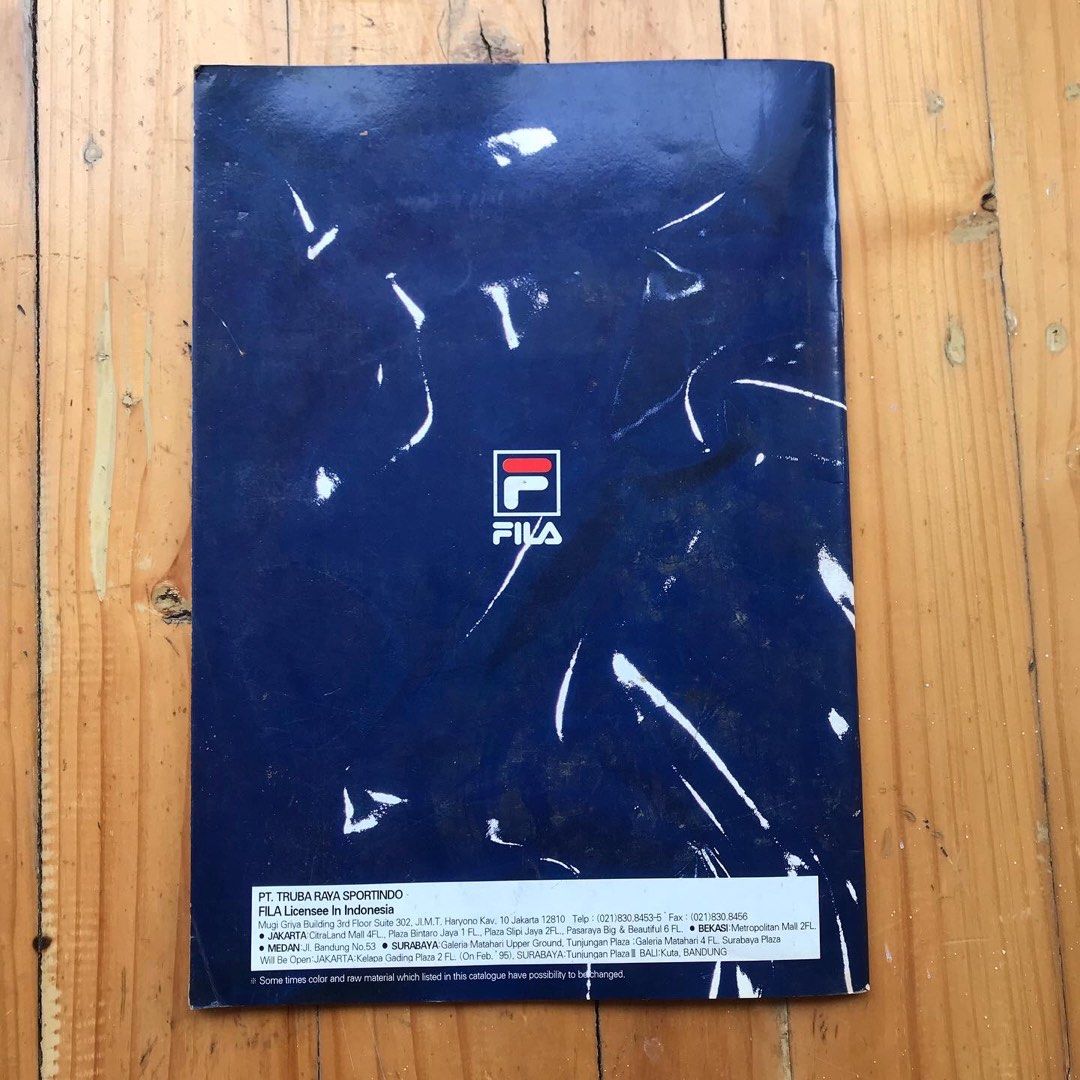Vintage Fila 1995 Collection Catalogue Book Poster Big Book Fila Bj ...