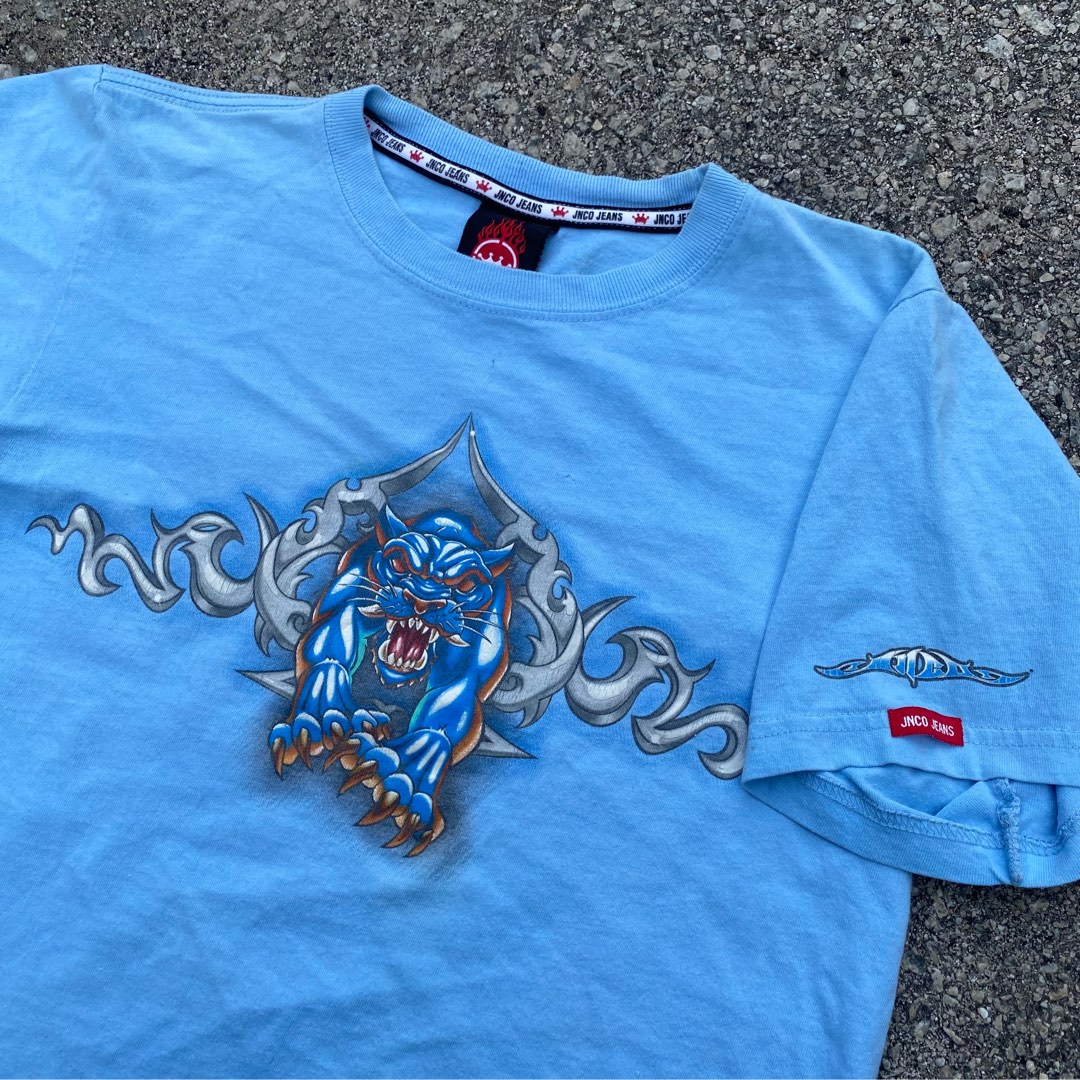 Vintage Jnco Tiger Tee Vtg Jorts Baggy Y2K, Men's Fashion, Tops & Sets ...