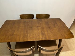 Preloved 99% new solid wooden Dining Table, Furniture & Home Living ...