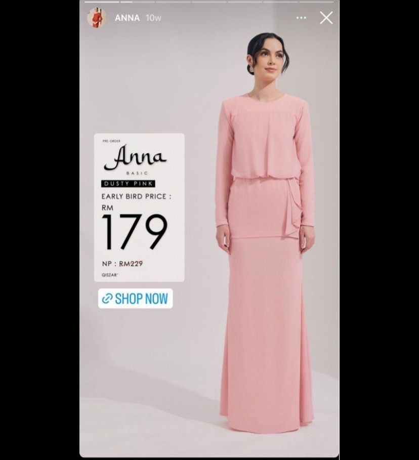 Anna Basic -Qiszar, Women's Fashion, Muslimah Fashion, Baju Kurung ...