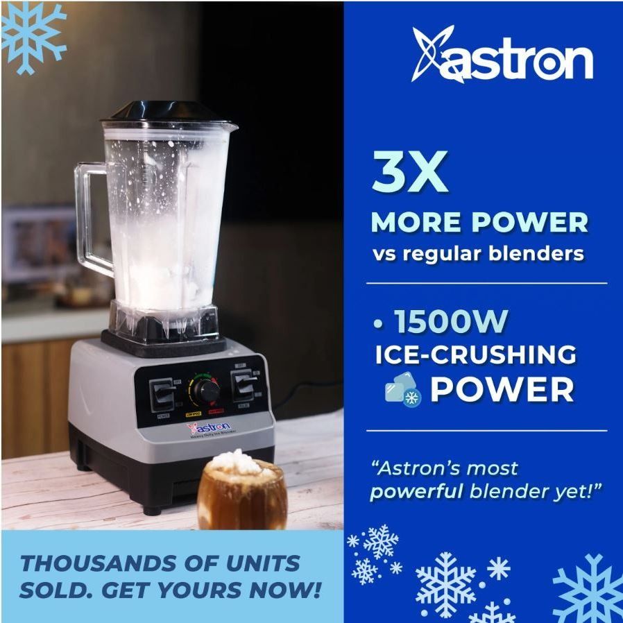 Astron 2L Ice Power Heavy Duty Ice Blender Stainless Steel 6 Blades ...