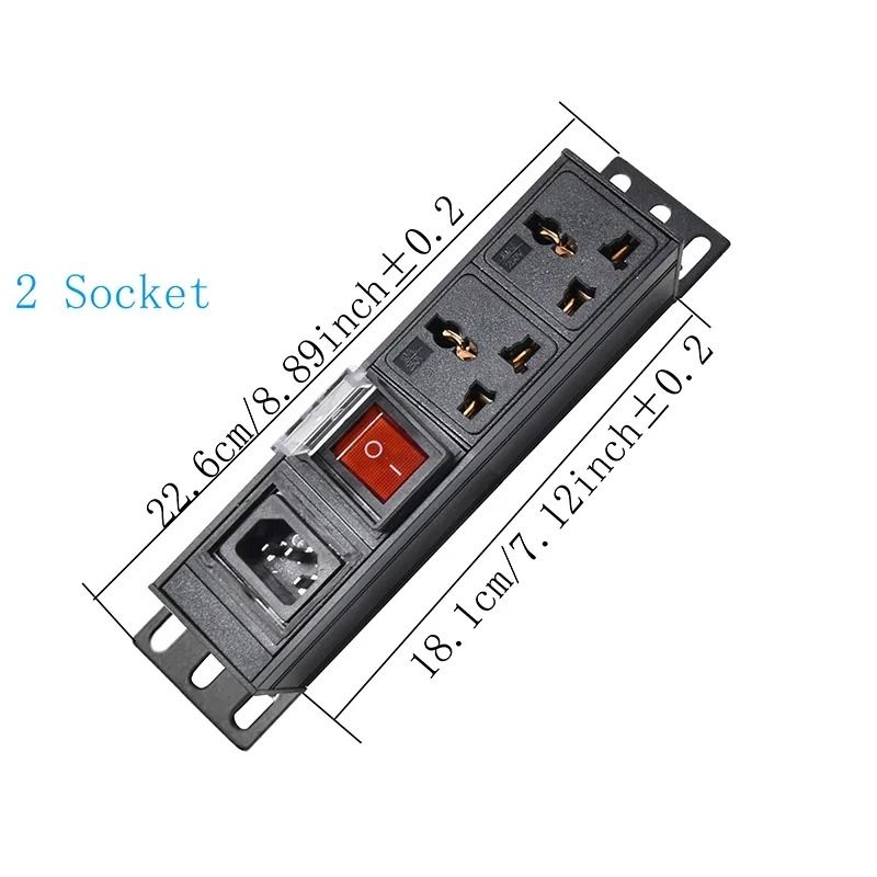 Cabinet rack wall desktop mount PDU Power Strip Unit C14 Input power input 2-10Ways Universal ...