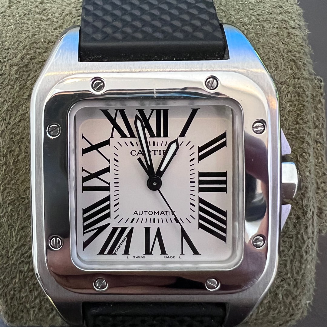 Cartier Santos 100 medium (Cheapest), Luxury, Watches on Carousell