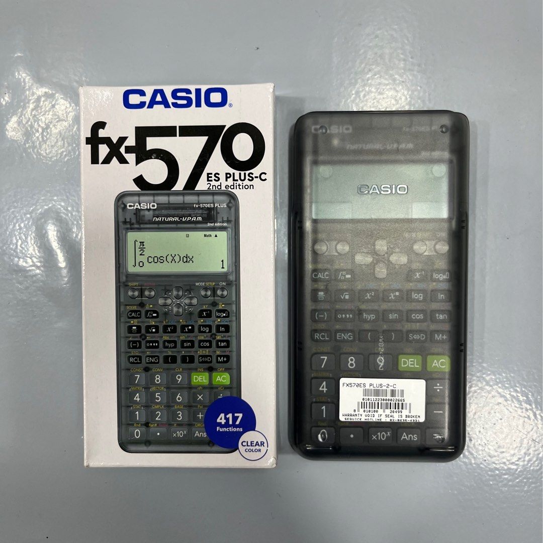 Casio FX-570ES PLUS (Transparent), Mobile Phones & Gadgets, Mobile ...