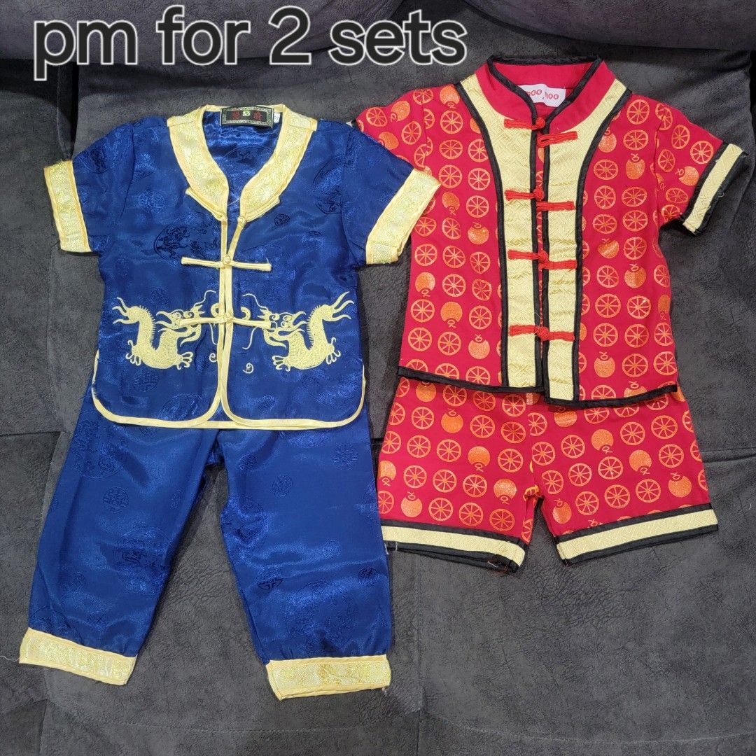 CNY Traditional Boy Costume Samfu, Babies & Kids, Babies & Kids Fashion ...