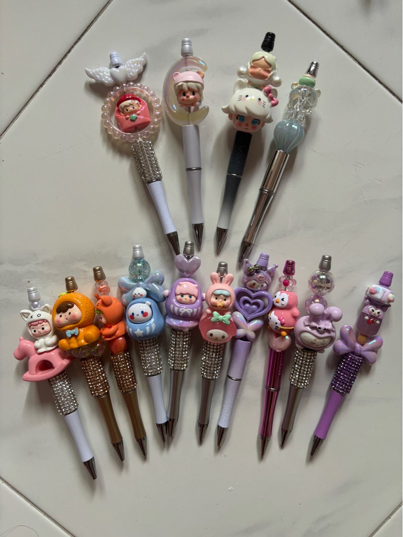 Customised pen DIY popmart, Sanrio etc, Hobbies & Toys, Stationery ...
