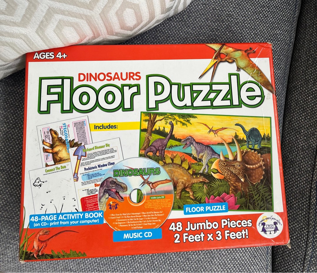 Dinosaur floor puzzle, Hobbies & Toys, Toys & Games on Carousell