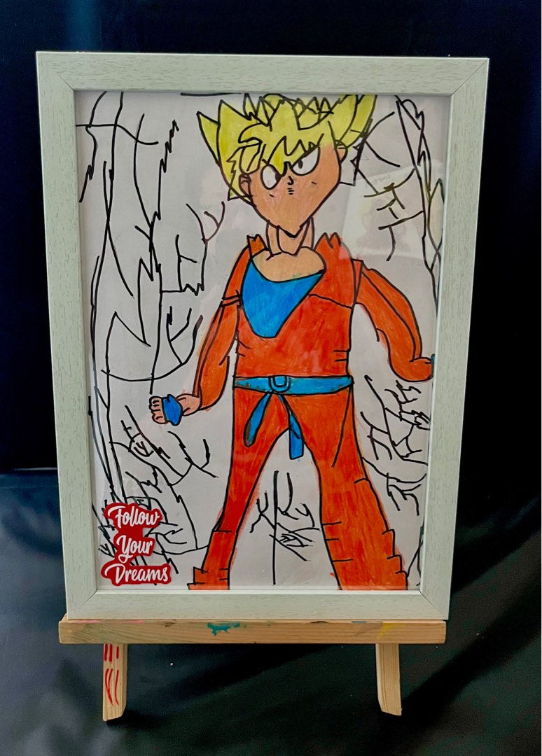 Dragon Ball Hand Drawing (Included Frame & Positive Sticker) , Hobbies ...