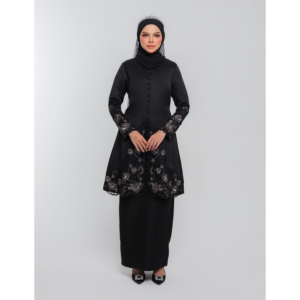 HIJABISTAHUB DARIANI KEBAYA HITAM/BLACK, Women's Fashion, Muslimah ...