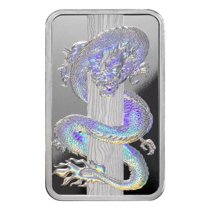 HOLOGRAM DRAGON 2024 50G SILVER BAR IN ASSAY CARD – PAMP SUISSE ...