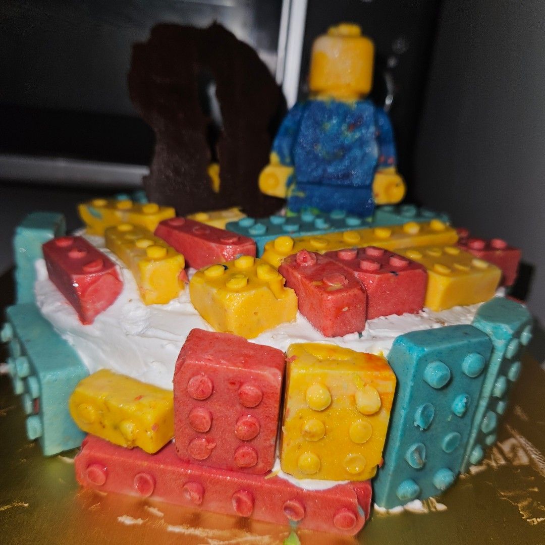 Customised Lego strawberry cake eggless, Food & Drinks, Homemade Bakes ...