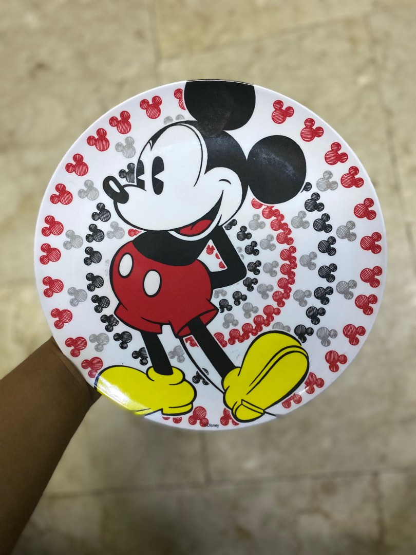 Mickey Mouse Plate Lightweight Original with tag, Furniture & Home ...
