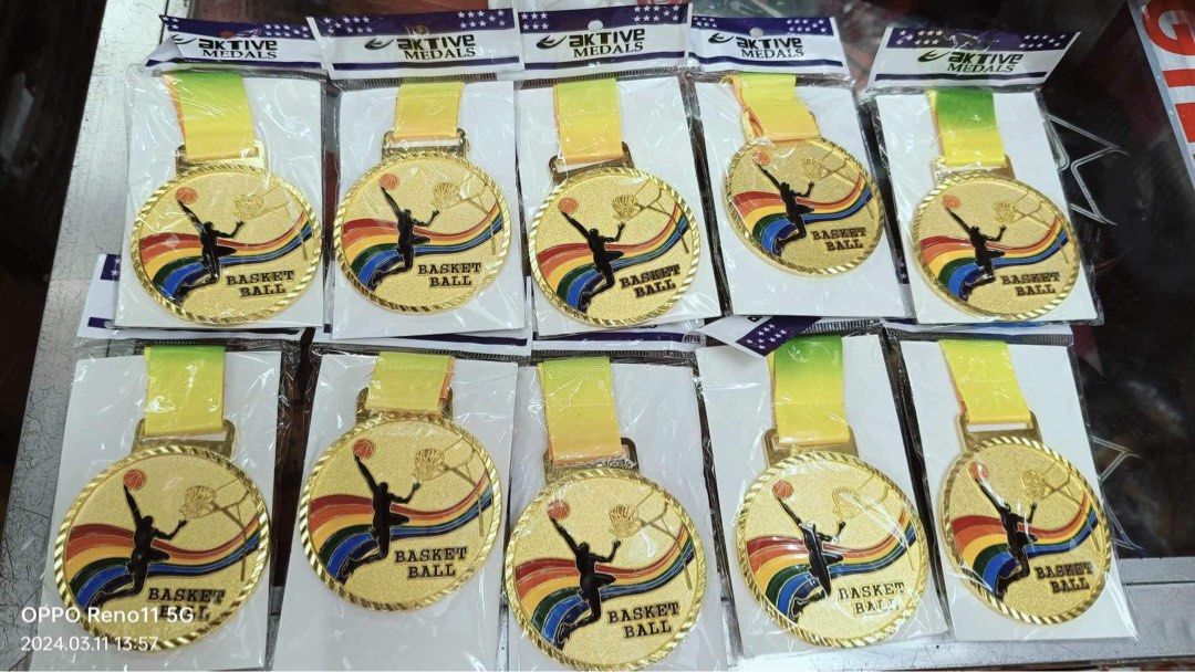 Mythical 5 Medals for Basketball and Volleyball with Sticker, Sports ...