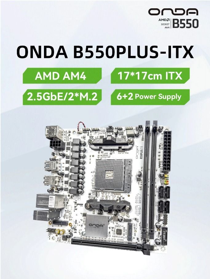 ONDA B550 B550M PLUS ITX SFF Motherboard, Computers & Tech, Parts & Accessories, Computer Parts ...