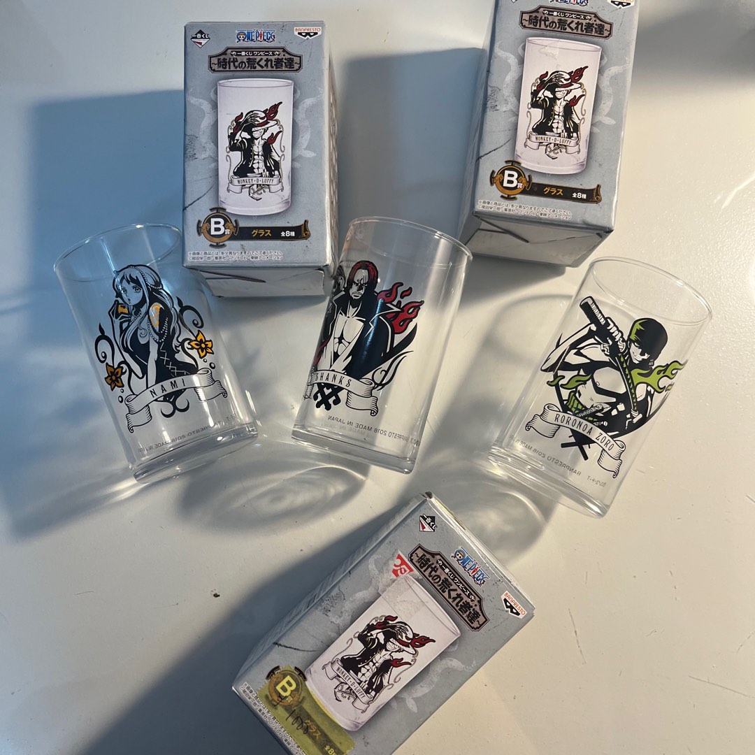 One Piece glass, Hobbies & Toys, Memorabilia & Collectibles, Fan ...