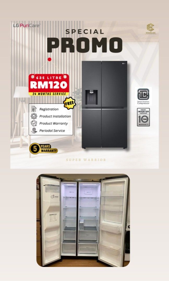 Peti ais dengan ice maker utk dijual, TV & Home Appliances, Kitchen ...