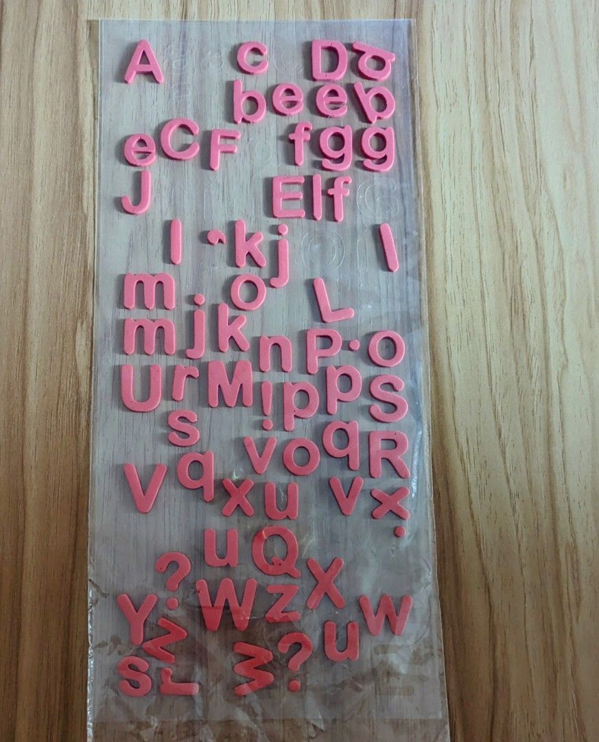 Puffy alphabets letters stickers, Hobbies & Toys, Stationery & Craft ...